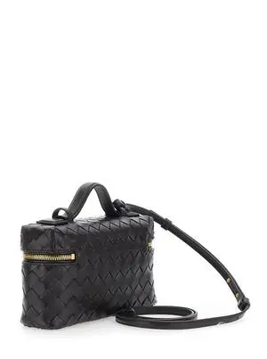 Bottega Veneta Intreccio Suede Crossbody Bag - Brown