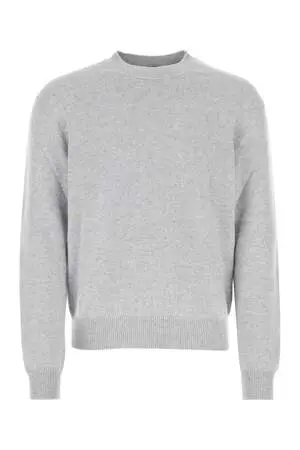 Bottega Veneta Melange Grey Stretch Cashmere Blend Sweater - Gray