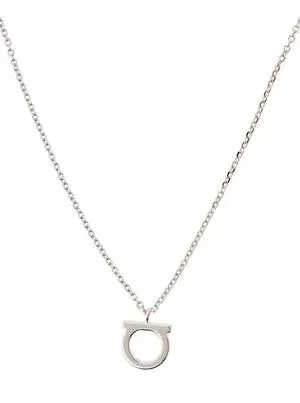 FERRAGAMO Gancini Charm Necklace - Silver