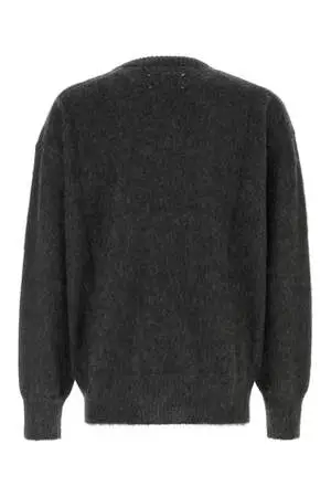 MAISON MARGIELA Graphite Wool Blend Oversize Sweater - Gray