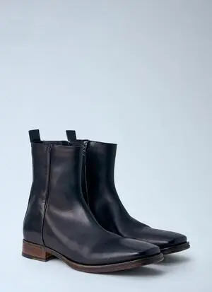 Acne Studios Leather Ankle Boots - Black