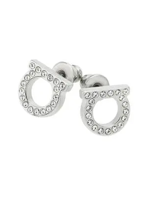 FERRAGAMO Gancini Brass Earrings - Silver