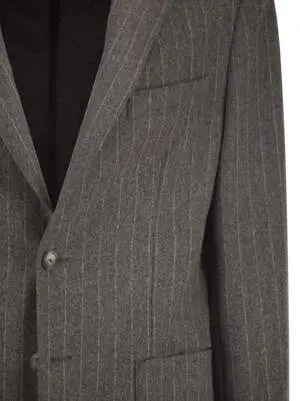 BOSS Slim-fit Blazer In Stretch Striped Flannel