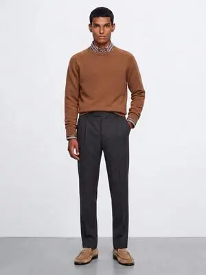Saint Laurent Striped Cotton Poplin Shirt - Brown