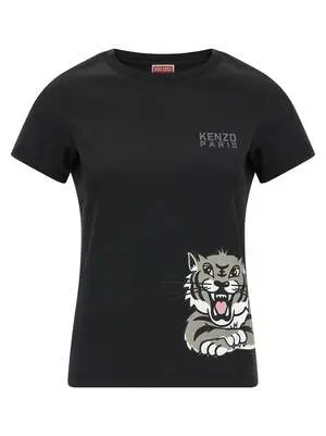 Kenzo Happy Tiger' T-shirt - Black