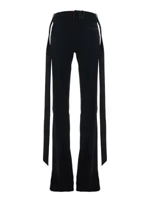 Attico Wool Wide Leg Pants - Multicolor