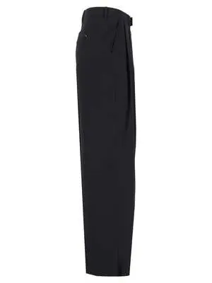 Giorgio Armani Oversized Trousers In Virgin Wool Crepe