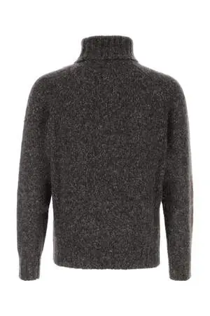 Brunello Cucinelli Melange Dark Grey Cashmere Blend Sweater - Gray