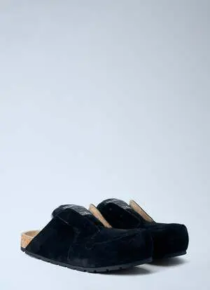 Balenciaga Suede Dumbo Mules - Black