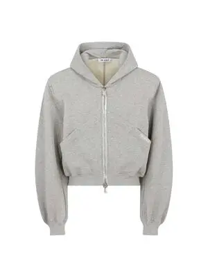 Attico Cotton Heathered Sweatshirt - Gray