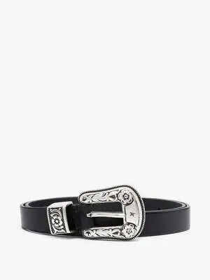 GOLDEN GOOSE Leather Belt - Black