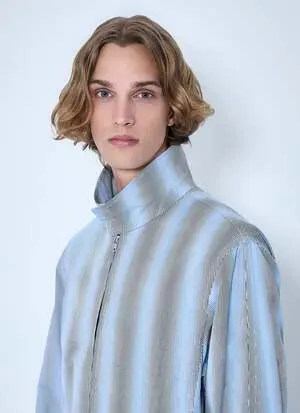 Dries Van Noten Striped Zip-up Jacket