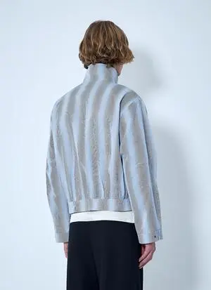 Dries Van Noten Striped Zip-up Jacket - Blue