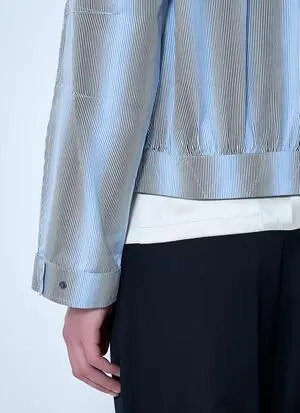 Dries Van Noten Striped Zip-up Jacket - Blue