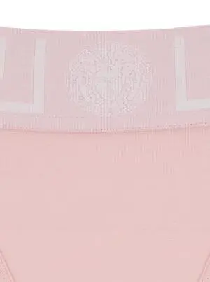 Versace Underwear With Greca And Medusa Detail In Stretch Cotton - Pink