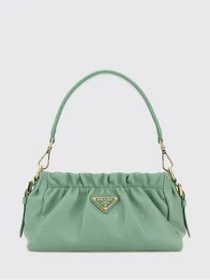 Prada Gathered Nappa Leather Bag - Green