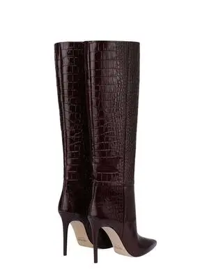 Paris Texas Crocodile-embossed Leather Boot