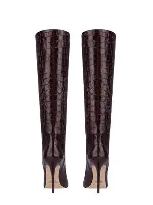 Paris Texas Crocodile-embossed Leather Boot