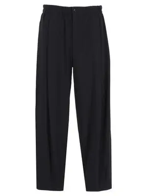 Giorgio Armani Virgin Wool Crepe Single-pleated Trousers - Blue