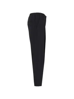 Giorgio Armani Virgin Wool Crepe Single-pleated Trousers - Blue