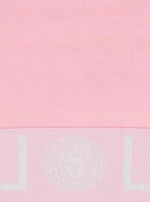 Versace Sport Top With Greca And Medusa Logo In Tech Fabric - Pink