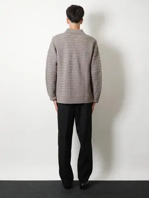 Bottega Veneta Wool Sweater With Intrecciato Motif - Multicolor