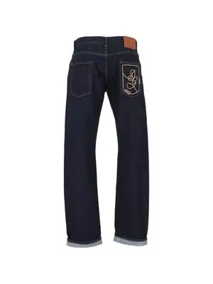 Dolce & Gabbana Embroidered Denim Trousers - Blue