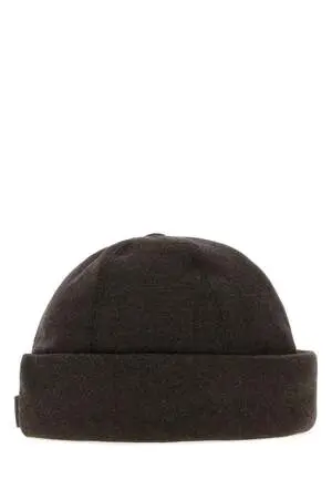 Giorgio Armani Chocolate Cotton Blend Hat