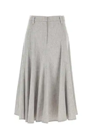 Brunello Cucinelli Wool Skirt - Gray