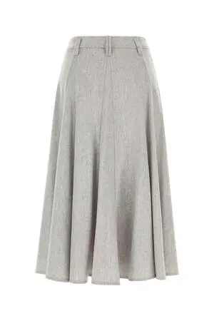 Brunello Cucinelli Wool Skirt - Gray