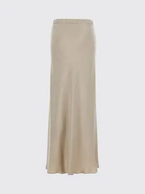 Max Mara High-waisted Silk Criªpe Pencil Maxi Skirt With Elasticated Waist - Cream