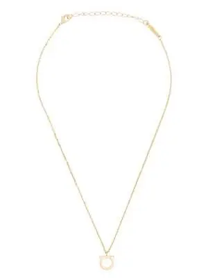 FERRAGAMO Gancini Charm Necklace - Silver