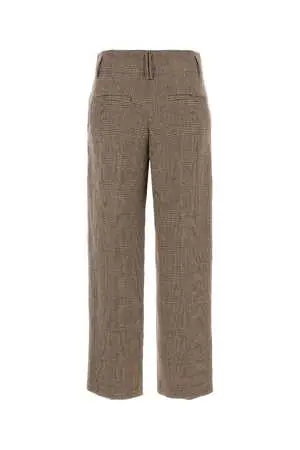 Brunello Cucinelli Embroidered Linen Pant