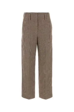Brunello Cucinelli Embroidered Linen Pant - Multicolor