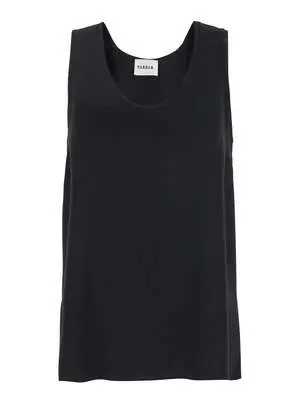 P.A.R.O.S.H P.A.R.O.S.H. Women Black Sleeveless Top With Round Neck In Tech Fabric Woman