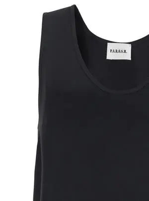P.a.r.o.s.h Sleeveless Tech Fabric Top - Black