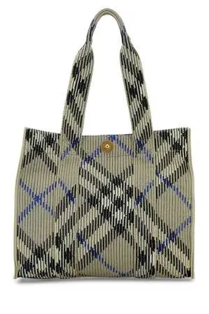 Burberry Embroidered Canvas Shopping Bag - Multicolor