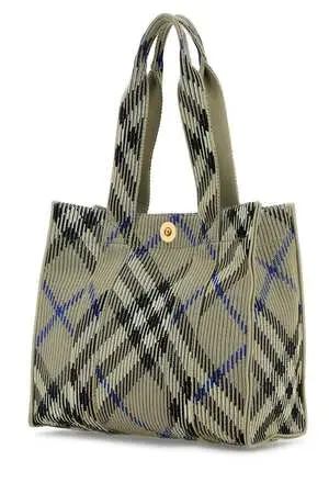 Burberry Embroidered Canvas Shopping Bag