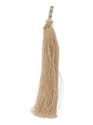 FORTE_FORTE Crystal And Fabric Tassel Rope Belt - Brown