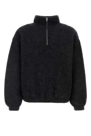 JIL SANDER Wool Blend Sweatshirt - Black