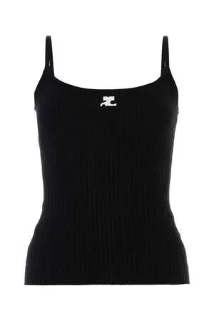 COURREGES Viscose Blend Top - Black