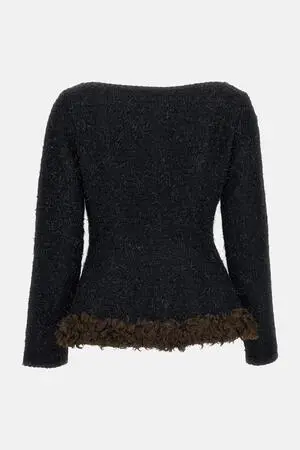 Simone Rocha Round Sculpt Faux Fur Detail Bustle Jacket - Multicolor