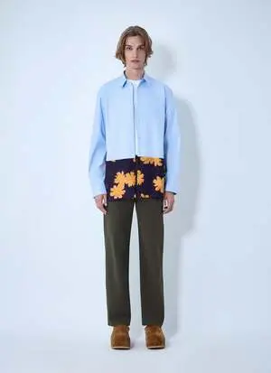Dries Van Noten Contrast Cotton Shirt