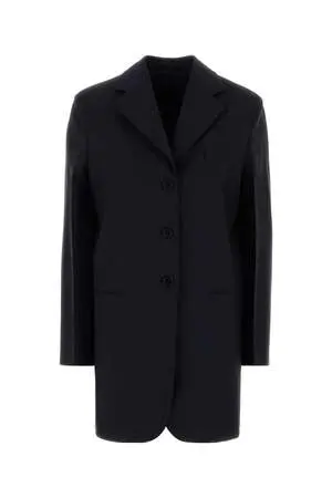 JIL SANDER Wool Blend Blazer - Blue
