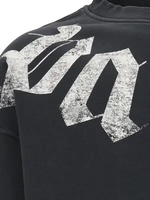 Palm Angels Cotton Oversized Sweatshirt - Black
