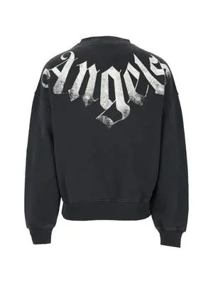 Palm Angels Cotton Oversized Sweatshirt - Black