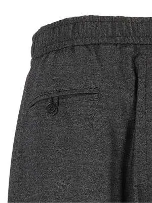 Giorgio Armani Oversized Denim-effect Virgin Wool And Cashmere Trousers