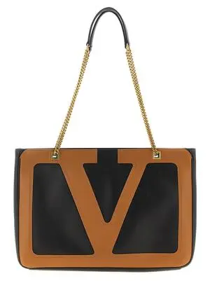 Valentino Garavani Viva Superstar' Midi Shopping Bag - Brown