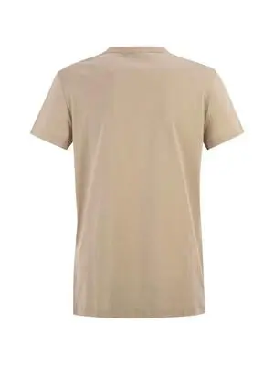 Max Mara Monogram Embroidered Cotton T-shirt - Multicolor