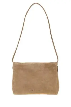 Brunello Cucinelli Beige Suede Shoulder Bag - Brown